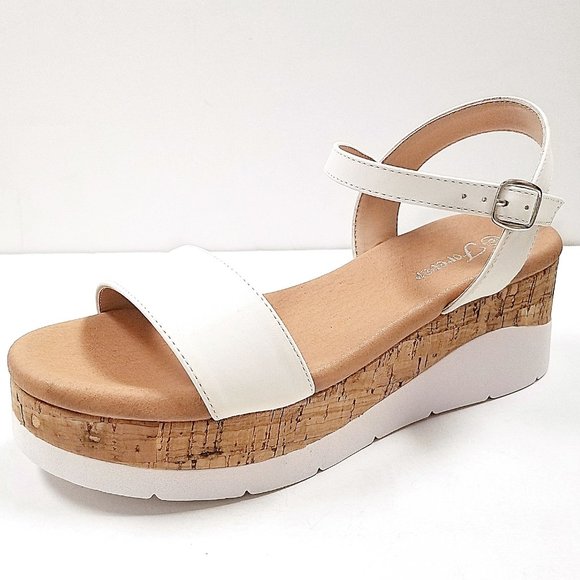 Shoes | New White Platform Espadrille Wedge Sandals | Poshmark